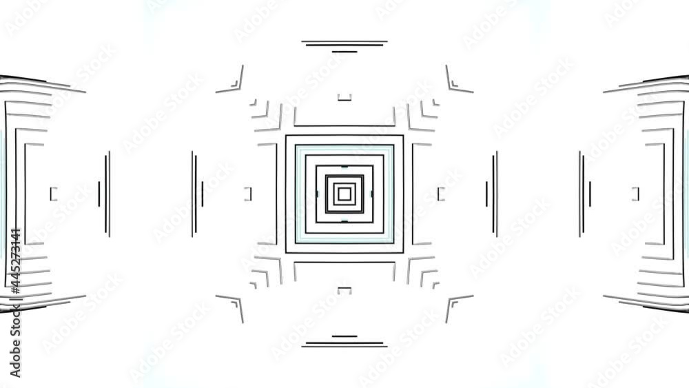 4k abstract black wireframe on white bg. Ai growing geometric pattern ...