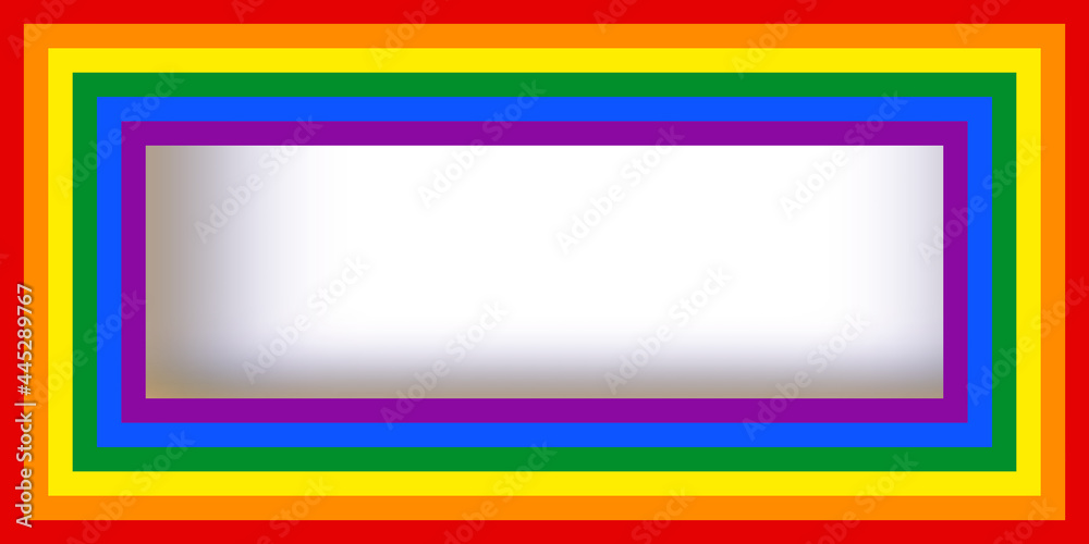 Flag LGBT icons, squared frame. Template border, vector illustration ...