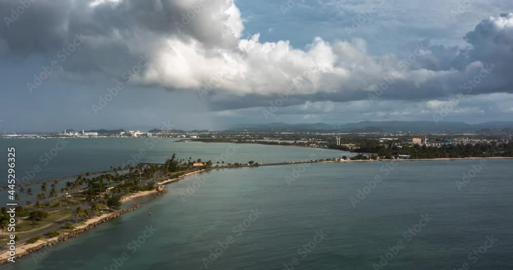 Rain Clouds Moving Above Isla de Cabras In Palo Seco, Toa Baja, Puerto ...