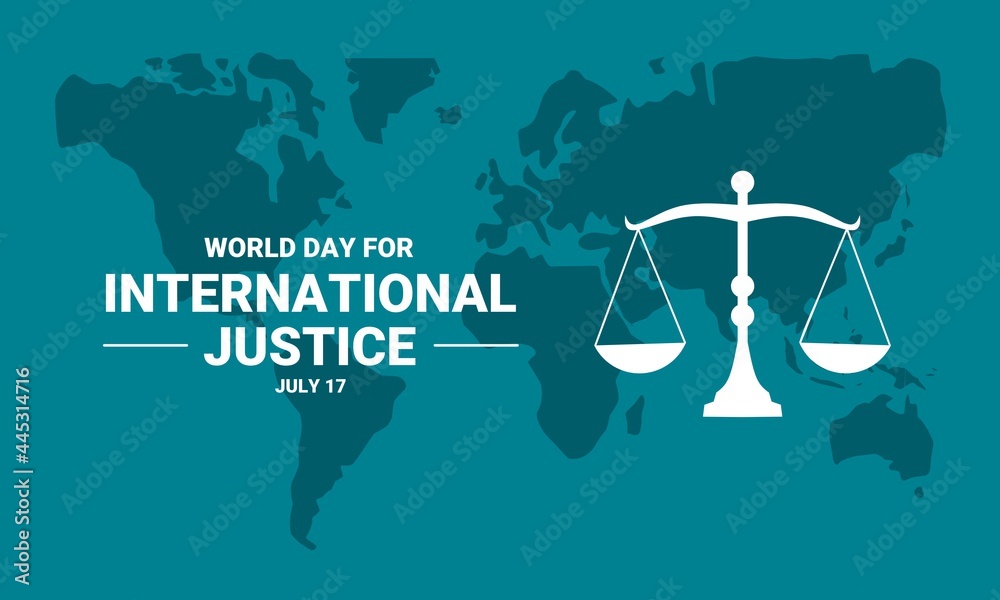 Vetor de Vector illustration of World Day for International Justice ...