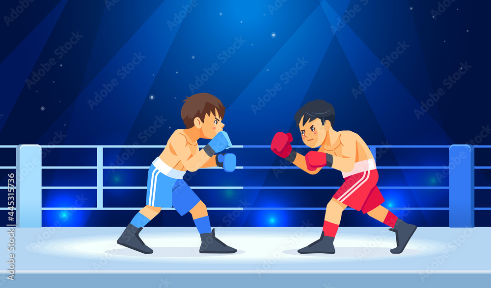 Cartoon Boxing Match