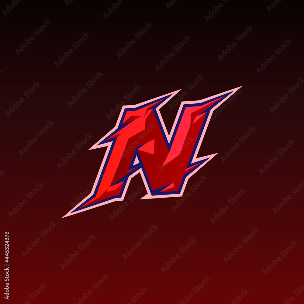 Initial N Gaming Esport Logo Design Template Inspiration Stock Vector ...