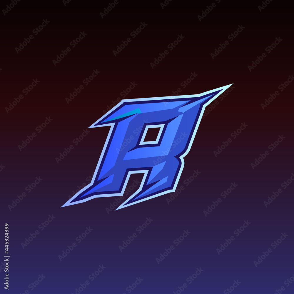 Letter R Esport Logo Design Template Inspiration Stock Vector | Adobe Stock