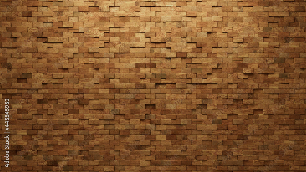 Rectangular, Timber Mosaic Tiles arranged in the shape of a wall. Wood ...