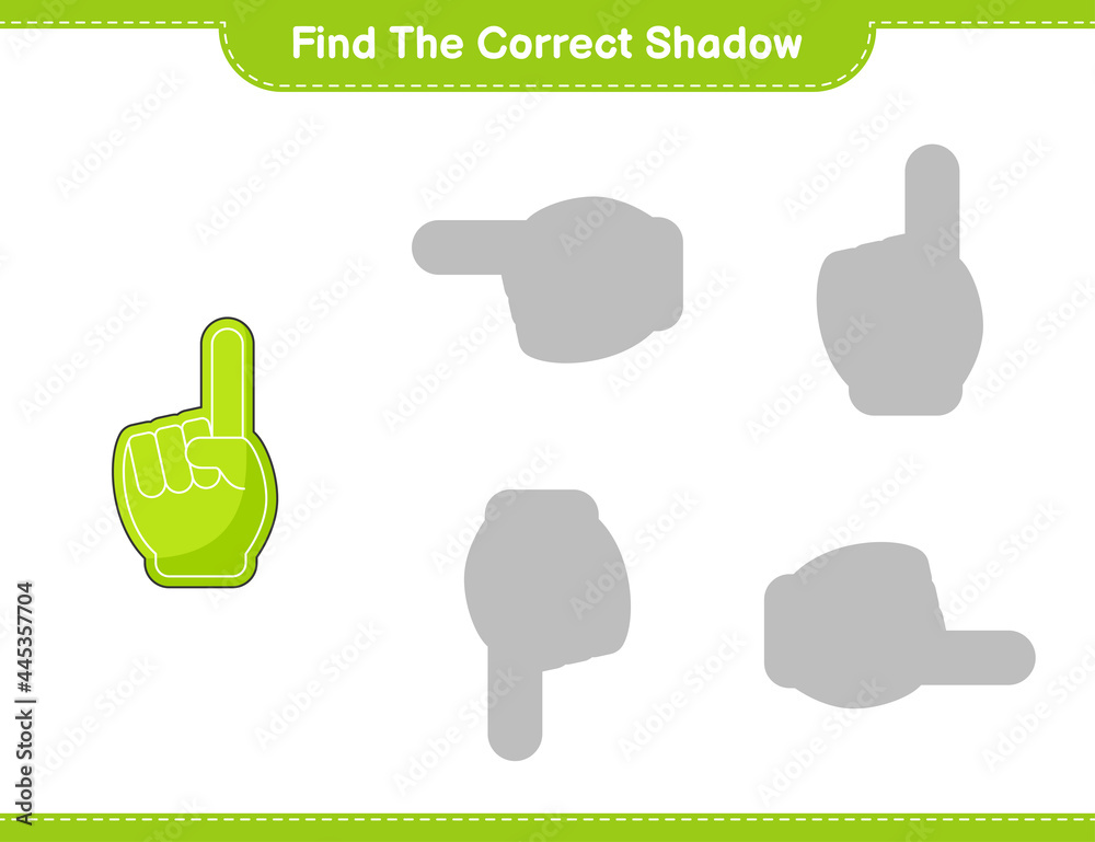 Vecteur Stock Find the correct shadow. Find and match the correct ...