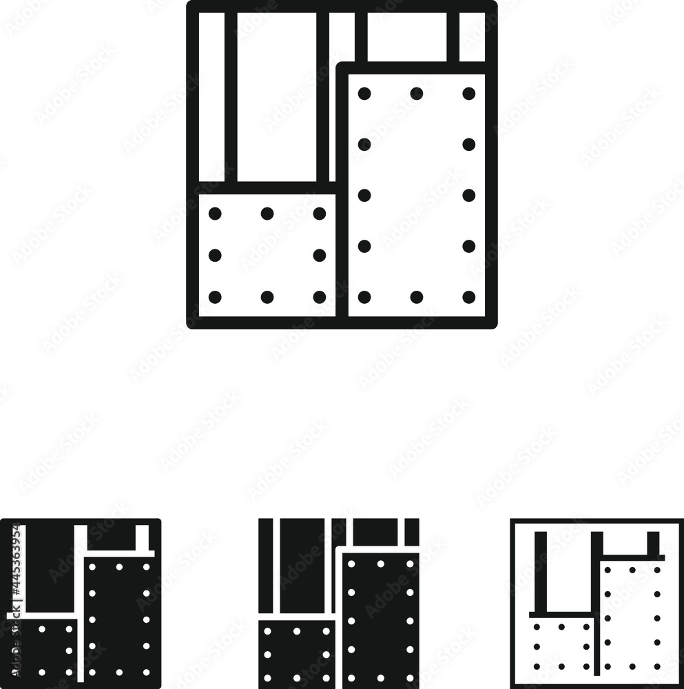 Vecteur Stock Gypsum plasterboard line icon , vector | Adobe Stock