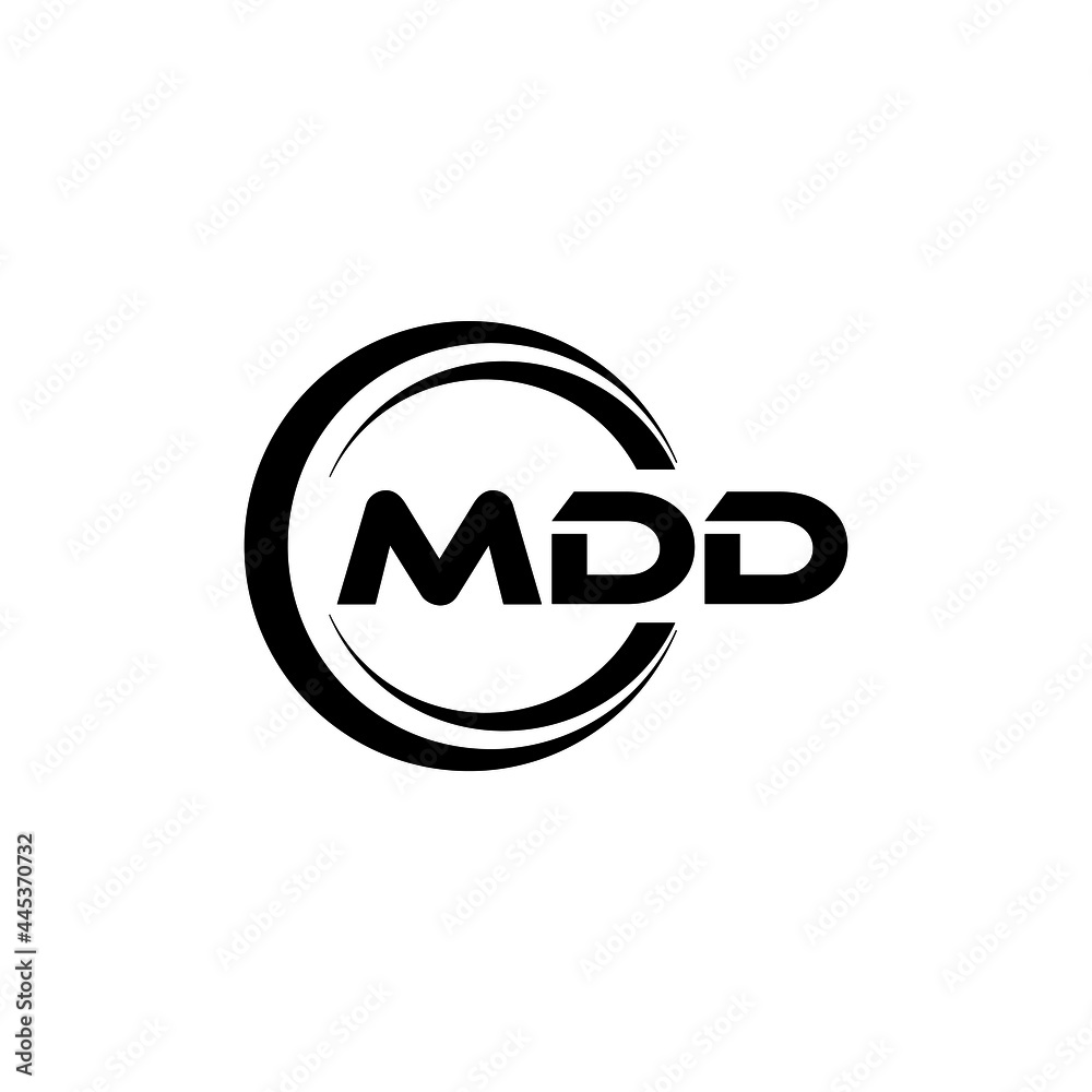 MDD letter logo design with white background in illustrator, vector ...