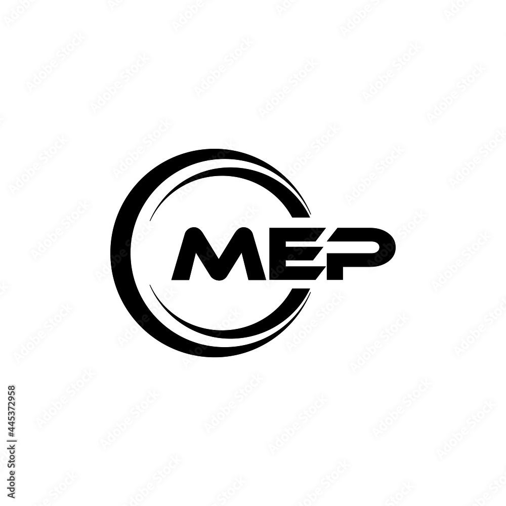 MEP letter logo design with white background in illustrator, vector ...