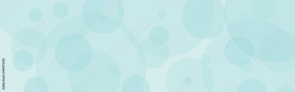 Turquoise background with transparent circles, template for modern ...