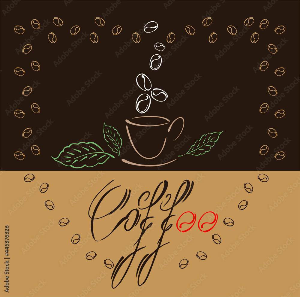 Vector coffee as a logo emblem for a coffee shop. Coffee shop sign ...