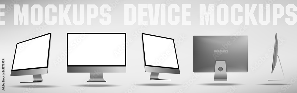 3D projection PC. Presentation new generation computer. Realistic ...