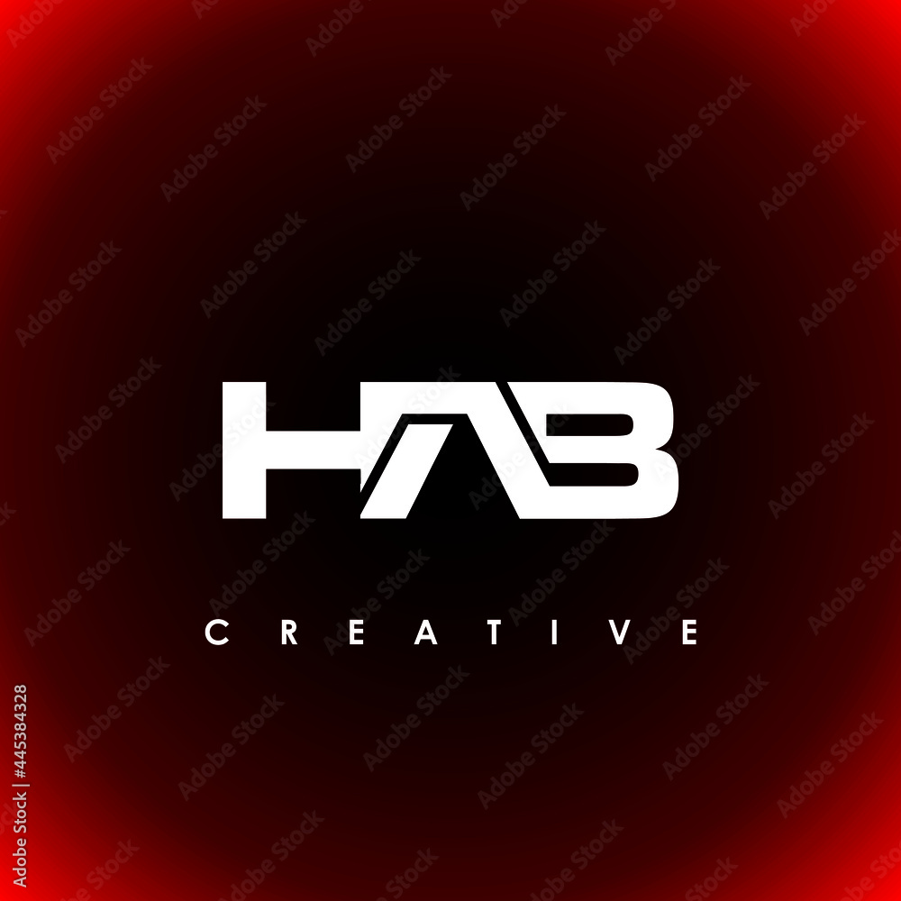 HAB Letter Initial Logo Design Template Vector Illustration Stock ...