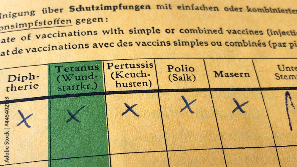 German international certificate of vaccination Stock Photo | Adobe Stock