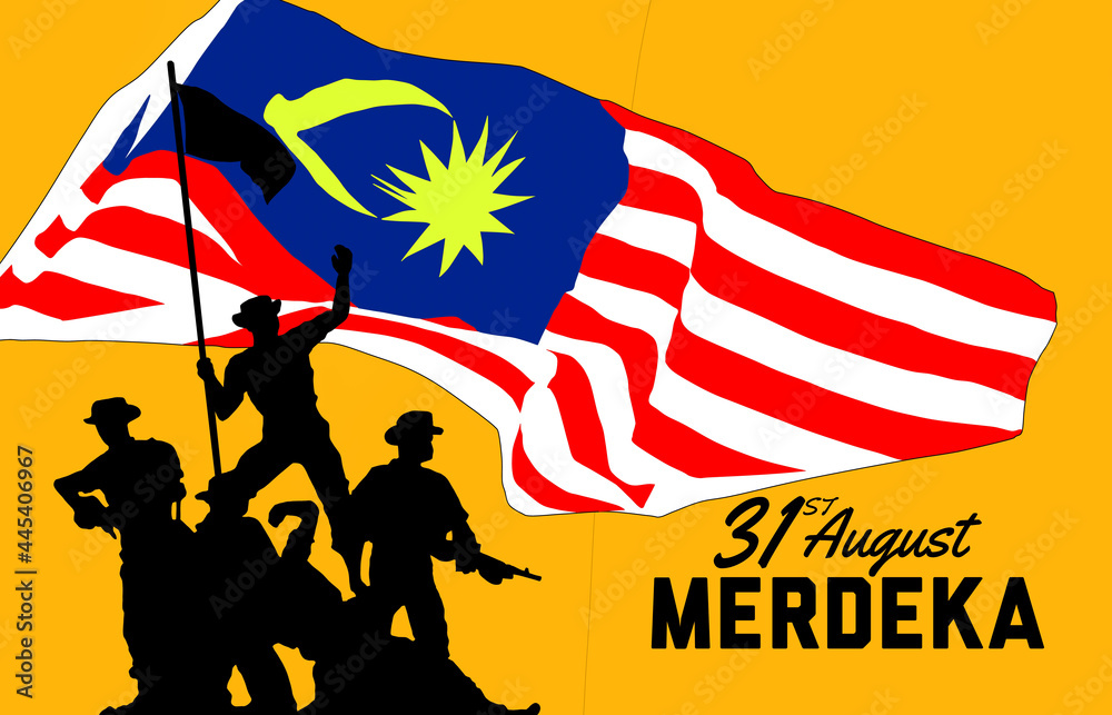 Foto de Illustration of malaysia independence day or Merdeka day do ...