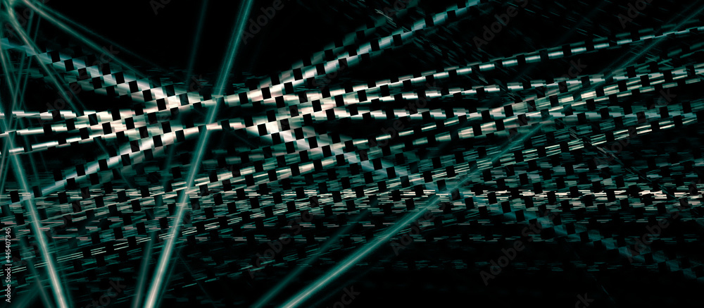 Dark background with metallic shiny elements. The checkered pattern in ...