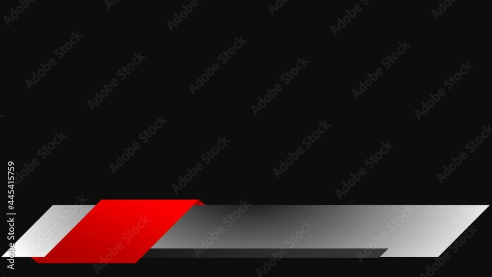 Stylish animated lower third in red and white color in high resolution ...