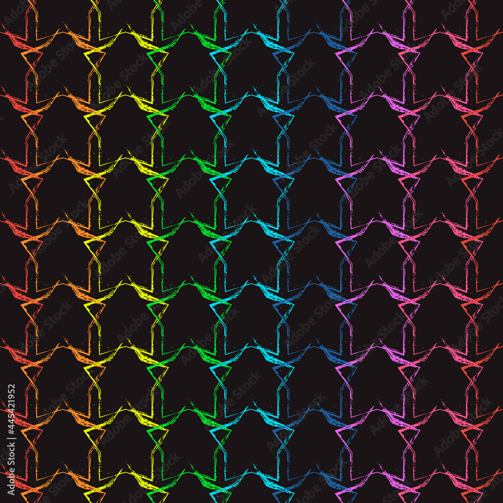 Rainbow stars pattern. Vector sample with colorful star shapes. Stock ...