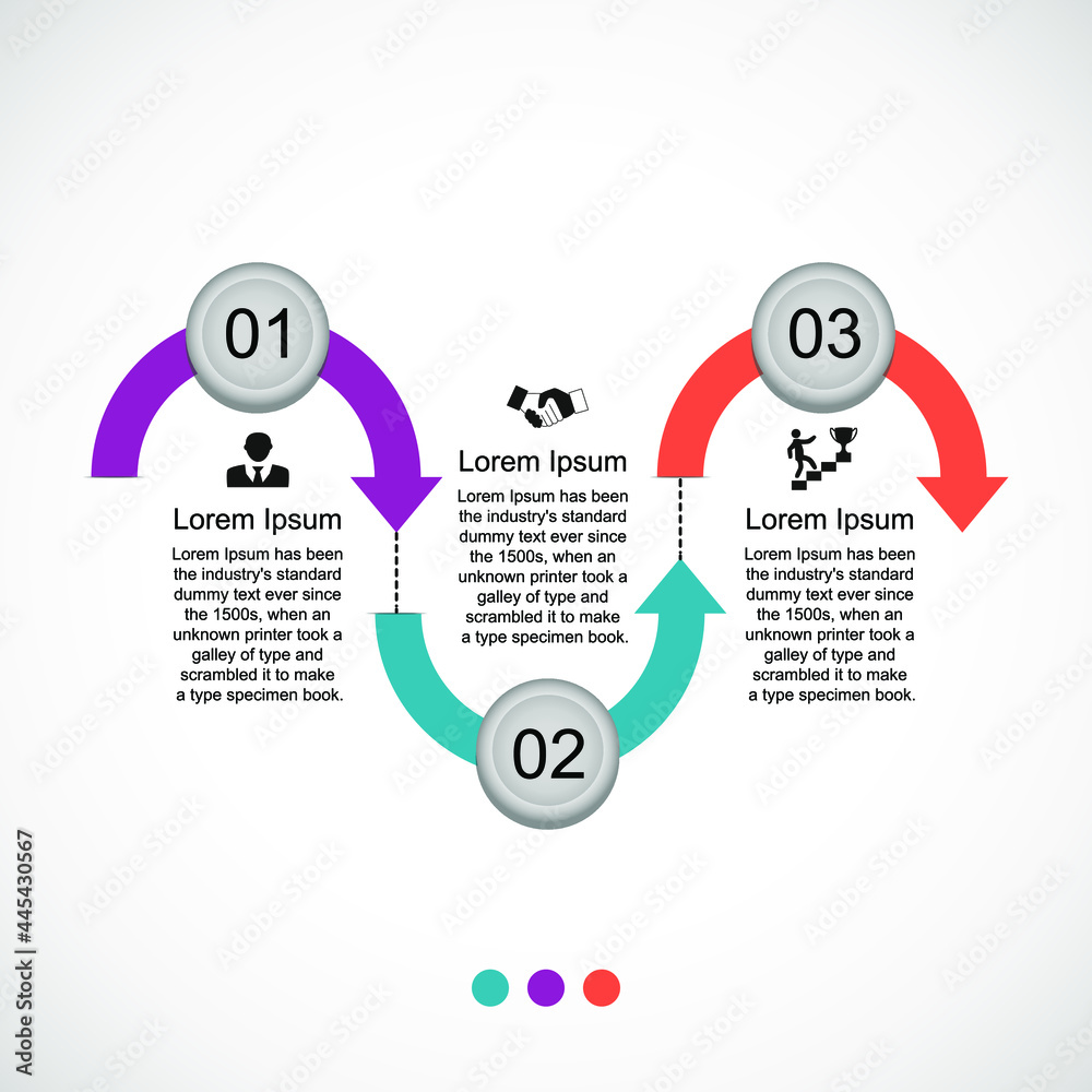 Business data visualization, infographics. Scheme of the process of ...