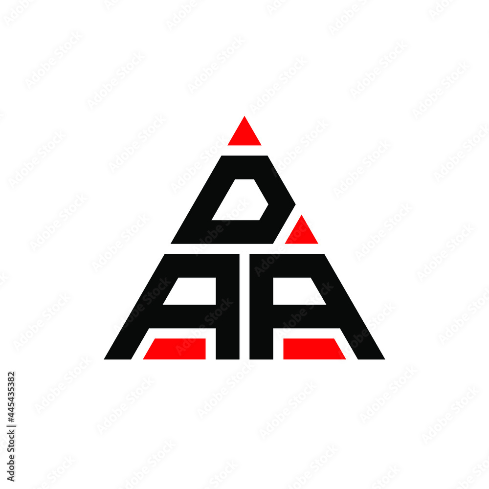 DAA triangle letter logo design with triangle shape. DAA triangle logo ...