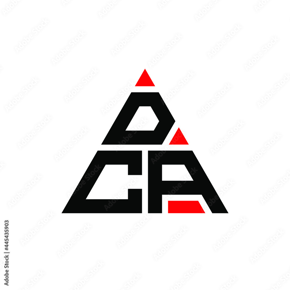 DCA triangle letter logo design with triangle shape. DCA triangle logo ...