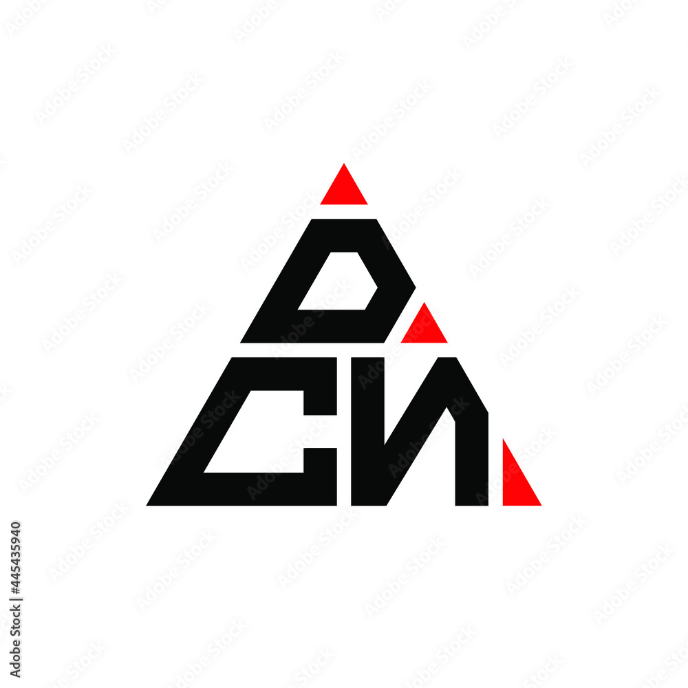 DCN triangle letter logo design with triangle shape. DCN triangle logo ...