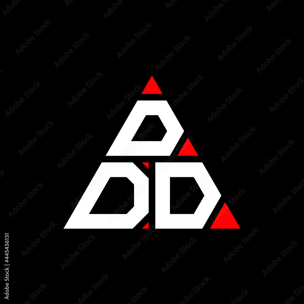 DDD triangle letter logo design with triangle shape. DDD triangle logo ...