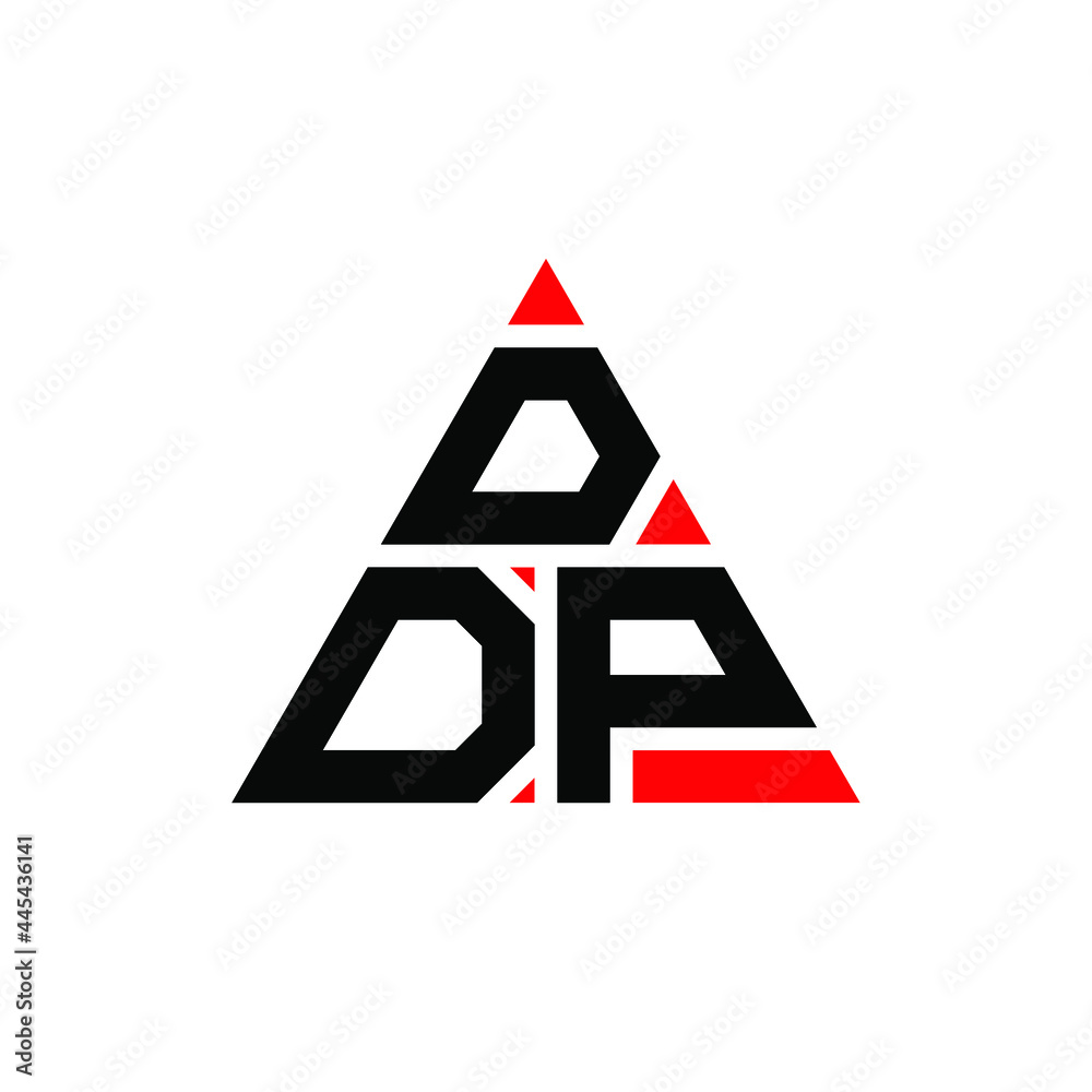 DDP triangle letter logo design with triangle shape. DDP triangle logo ...