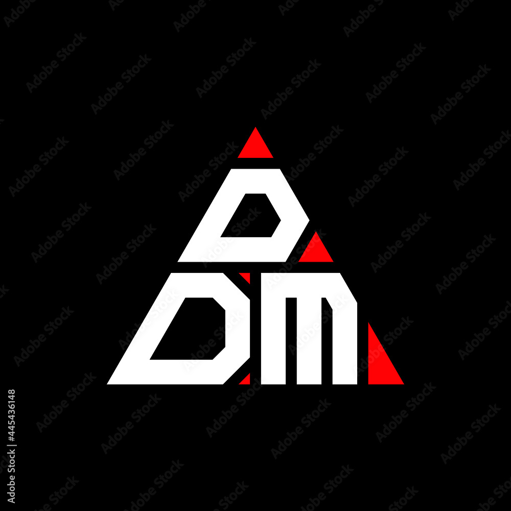 DDM triangle letter logo design with triangle shape. DDM triangle logo ...