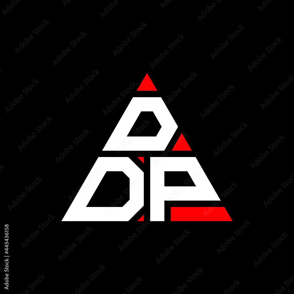 DDP triangle letter logo design with triangle shape. DDP triangle logo ...