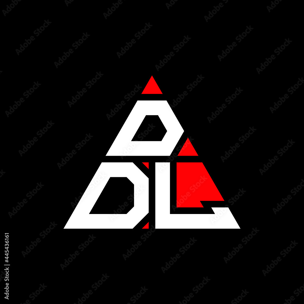 DDL triangle letter logo design with triangle shape. DDL triangle logo ...