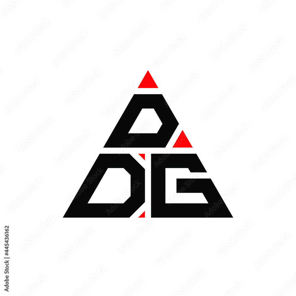 DDG triangle letter logo design with triangle shape. DDG triangle logo ...