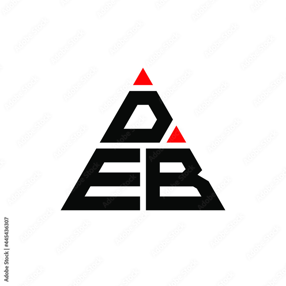 DEB triangle letter logo design with triangle shape. DEB triangle logo ...