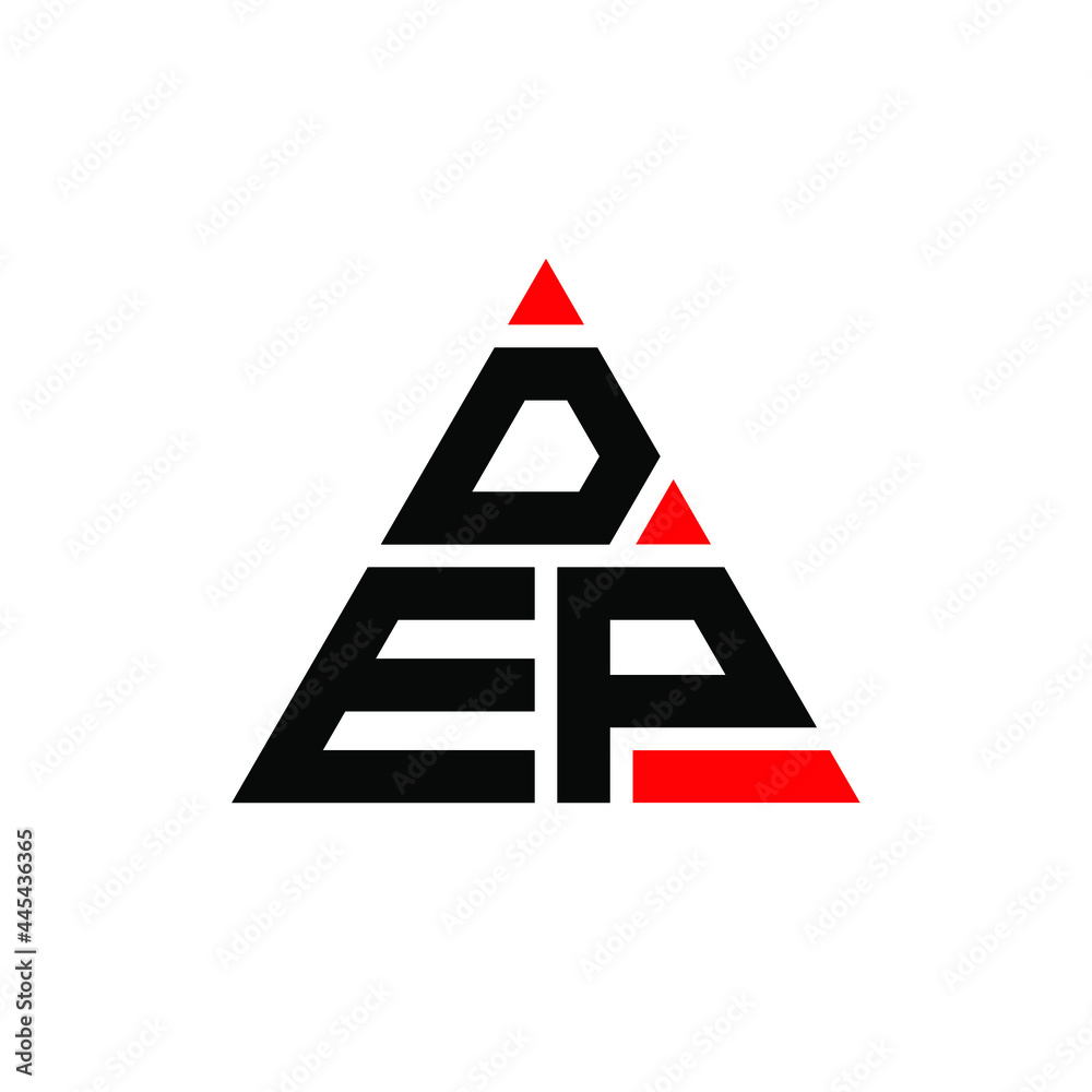 DEP triangle letter logo design with triangle shape. DEP triangle logo ...