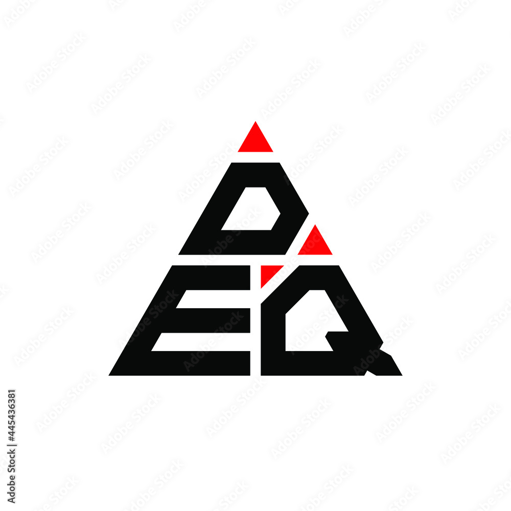 DEQ triangle letter logo design with triangle shape. DEQ triangle logo ...