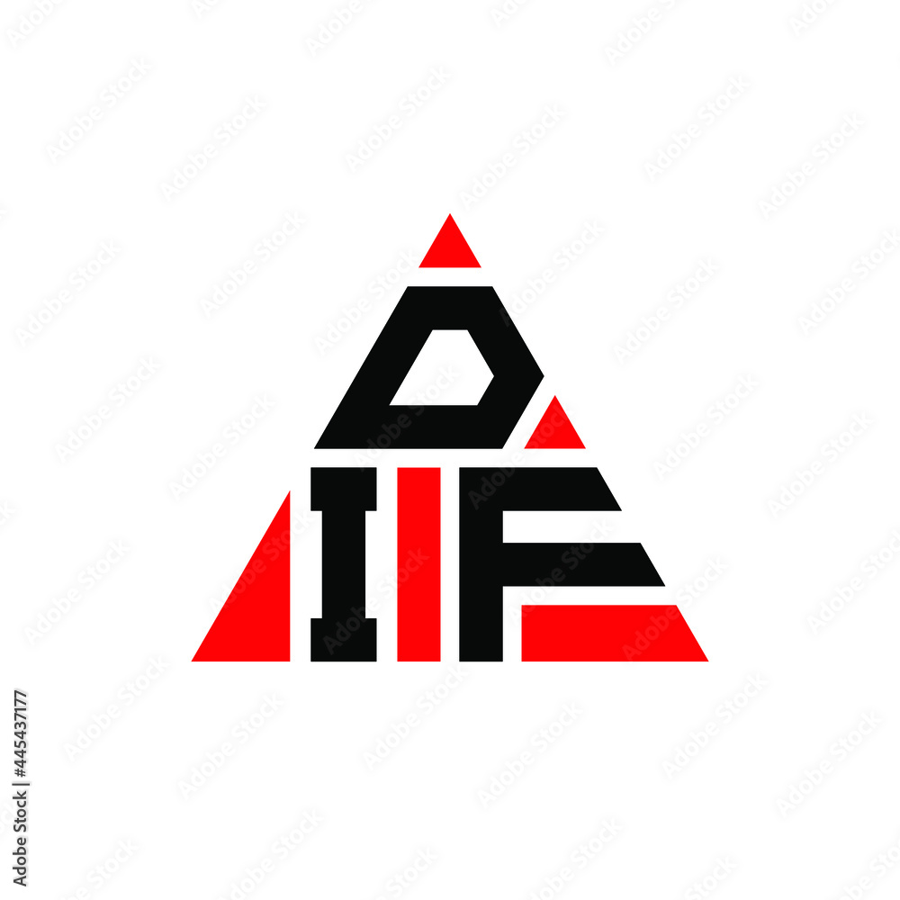 Vecteur Stock DIF triangle letter logo design with triangle shape. DIF ...