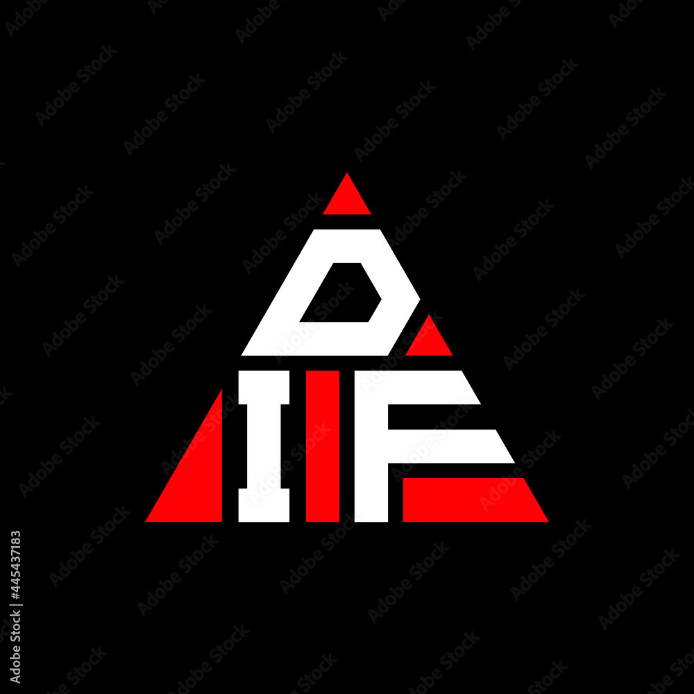 DIF triangle letter logo design with triangle shape. DIF triangle logo ...