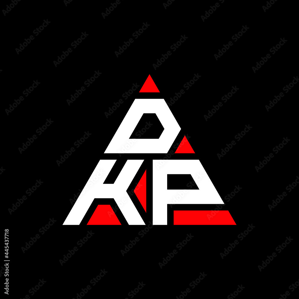DKP triangle letter logo design with triangle shape. DKP triangle logo ...