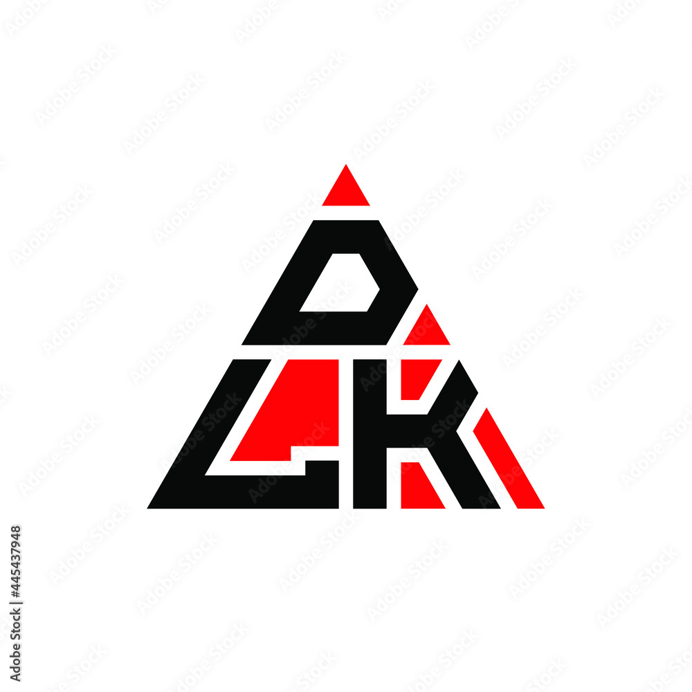 DLK triangle letter logo design with triangle shape. DLK triangle logo ...
