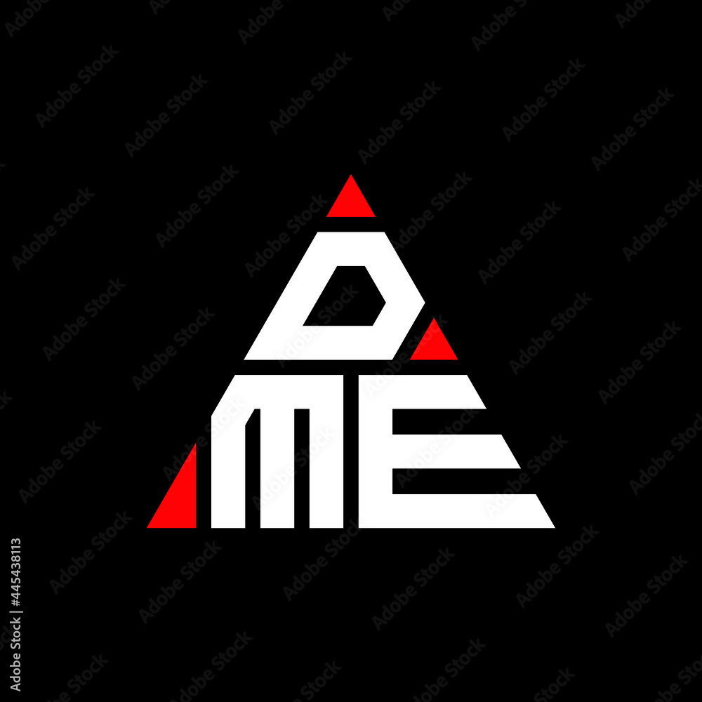 DME triangle letter logo design with triangle shape. DME triangle logo ...