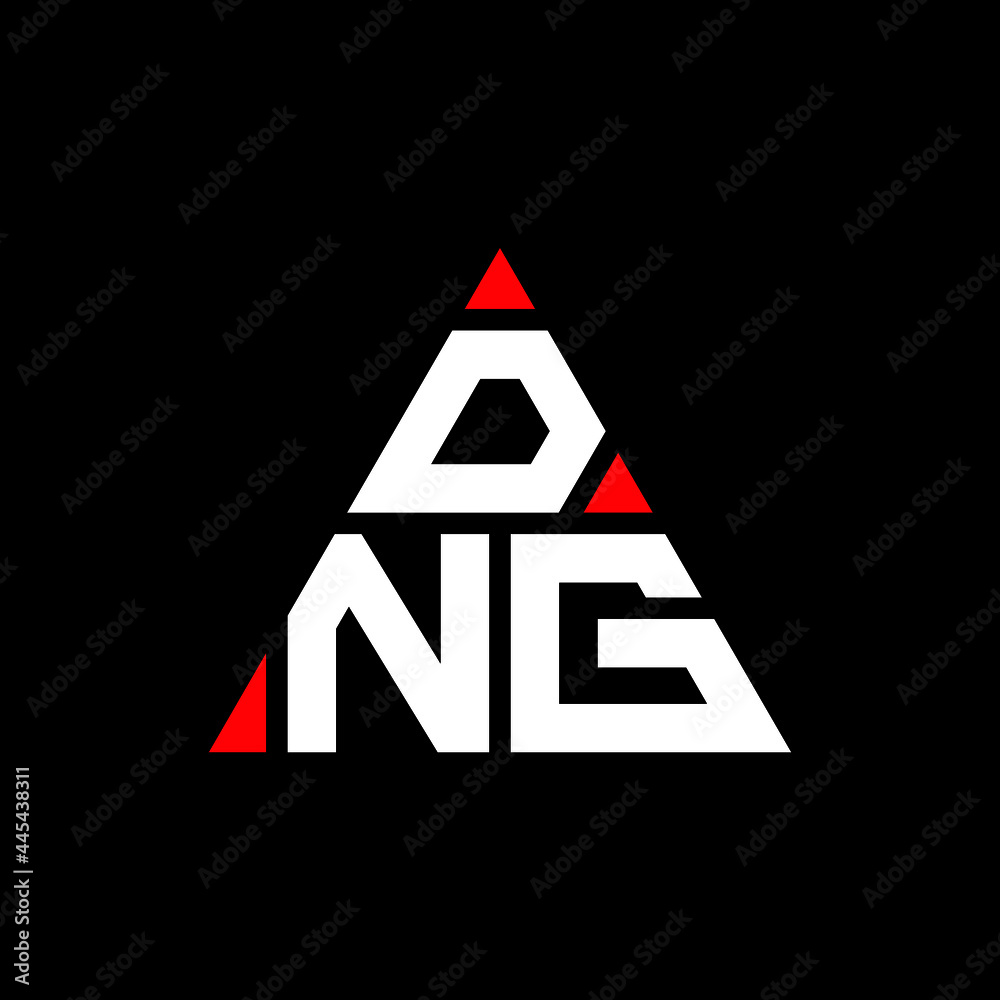 DNG triangle letter logo design with triangle shape. DNG triangle logo ...