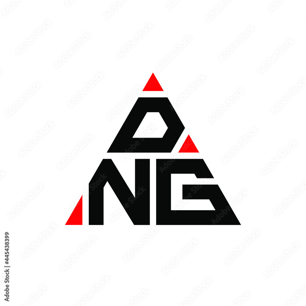 DNG triangle letter logo design with triangle shape. DNG triangle logo ...