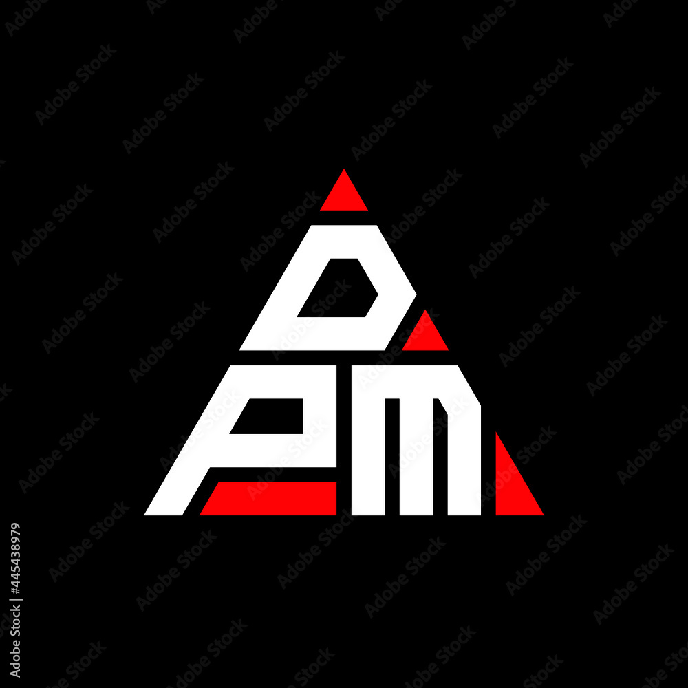 DPM triangle letter logo design with triangle shape. DPM triangle logo ...