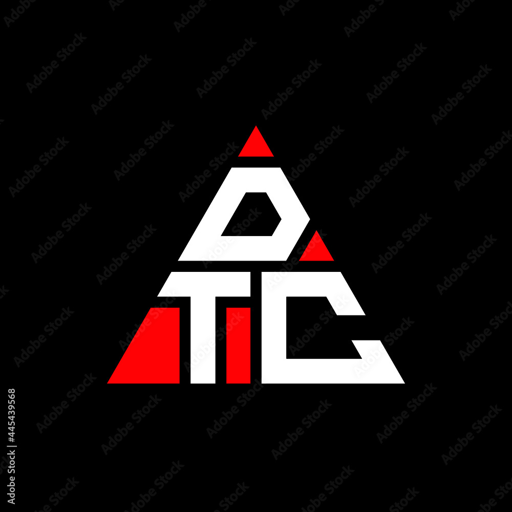 DTC triangle letter logo design with triangle shape. DTC triangle logo ...
