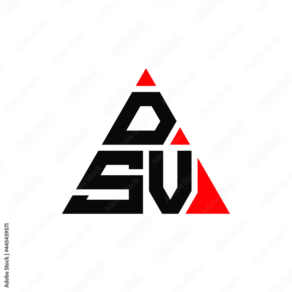 DSV triangle letter logo design with triangle shape. DSV triangle logo ...