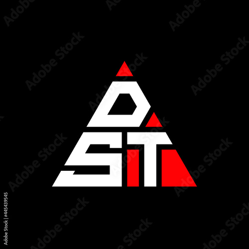 DST triangle letter logo design with triangle shape. DST triangle logo ...