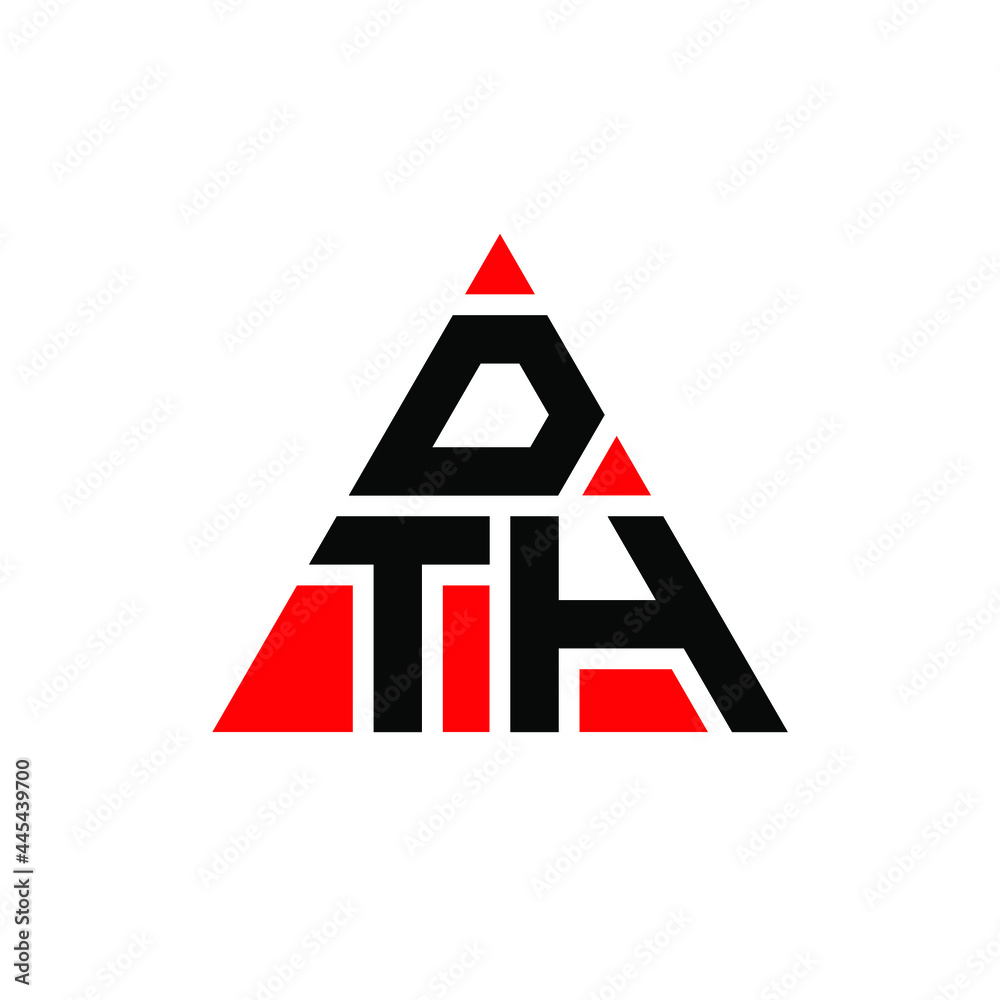 DTH triangle letter logo design with triangle shape. DTH triangle logo ...