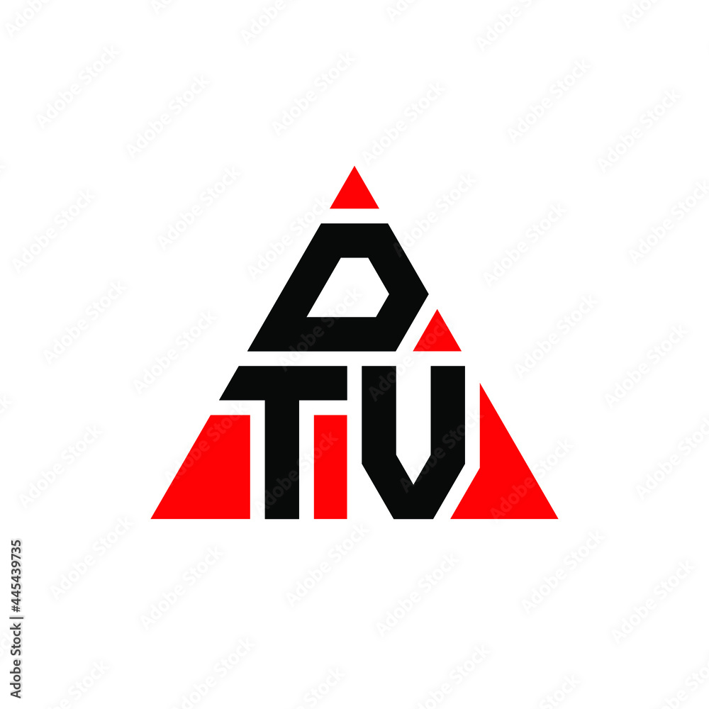 DTV triangle letter logo design with triangle shape. DTV triangle logo ...