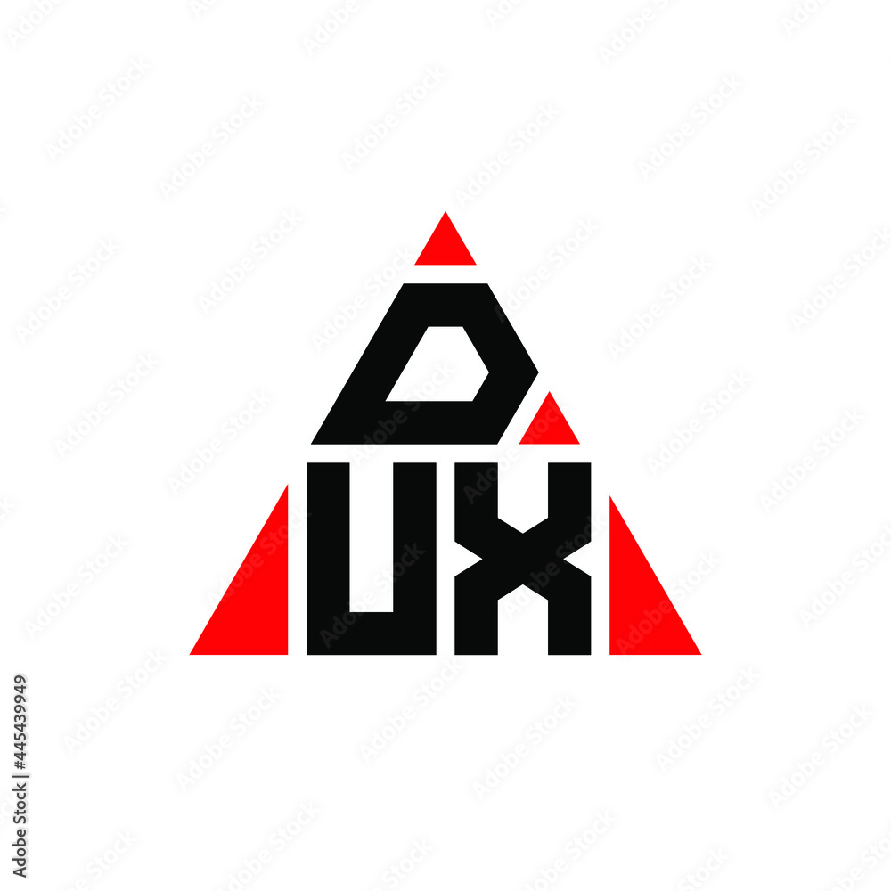 DUX triangle letter logo design with triangle shape. DUX triangle logo ...