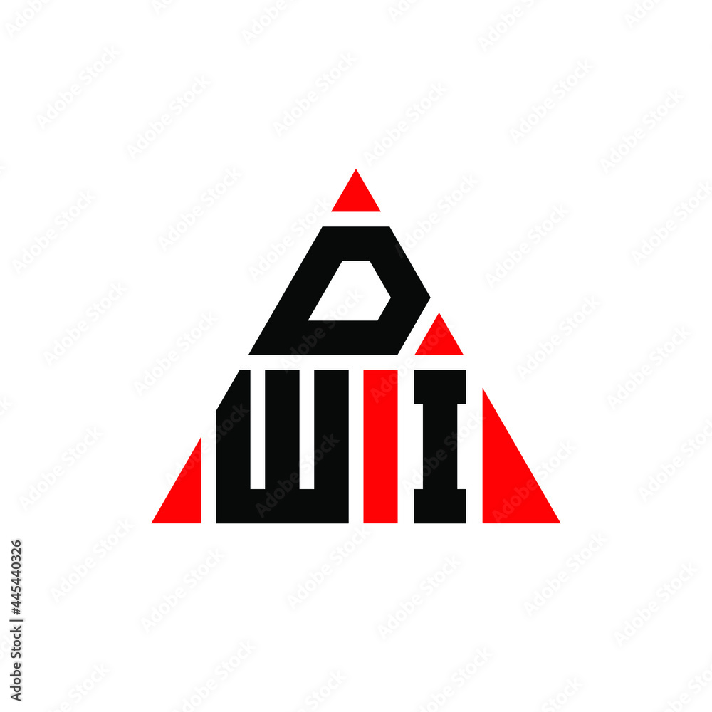 DWI triangle letter logo design with triangle shape. DWI triangle logo ...