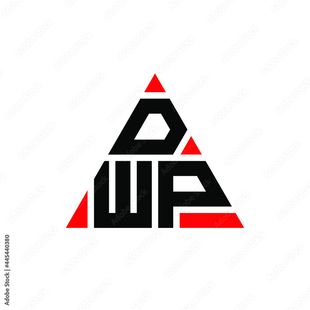 DWP triangle letter logo design with triangle shape. DWP triangle logo ...